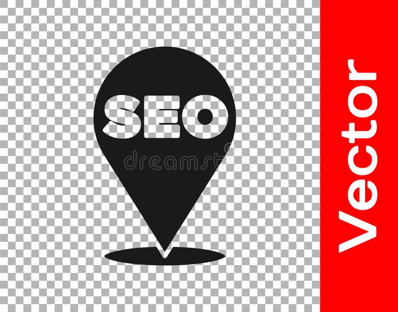 Black SEO Optimization Icon Isolated on Transparent Background. Vector ...