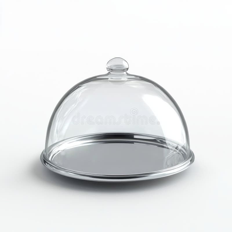 A Black Serving Cloche is Raised Over an Empty Black Plate in a Dining ...