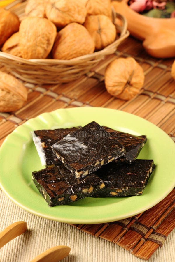 Black sesame rice cake stock photo. Image of teabreak - 35556380