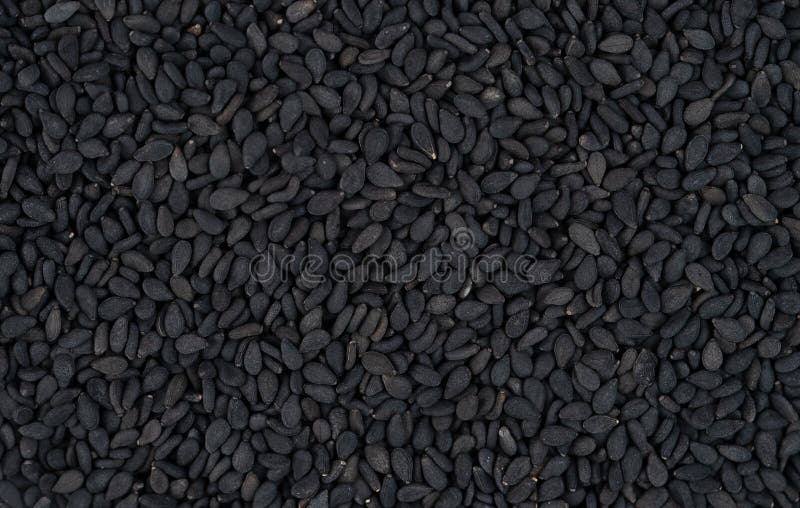 Black Sesame Seeds Texture. Top View Stock Image - Image of healthy ...