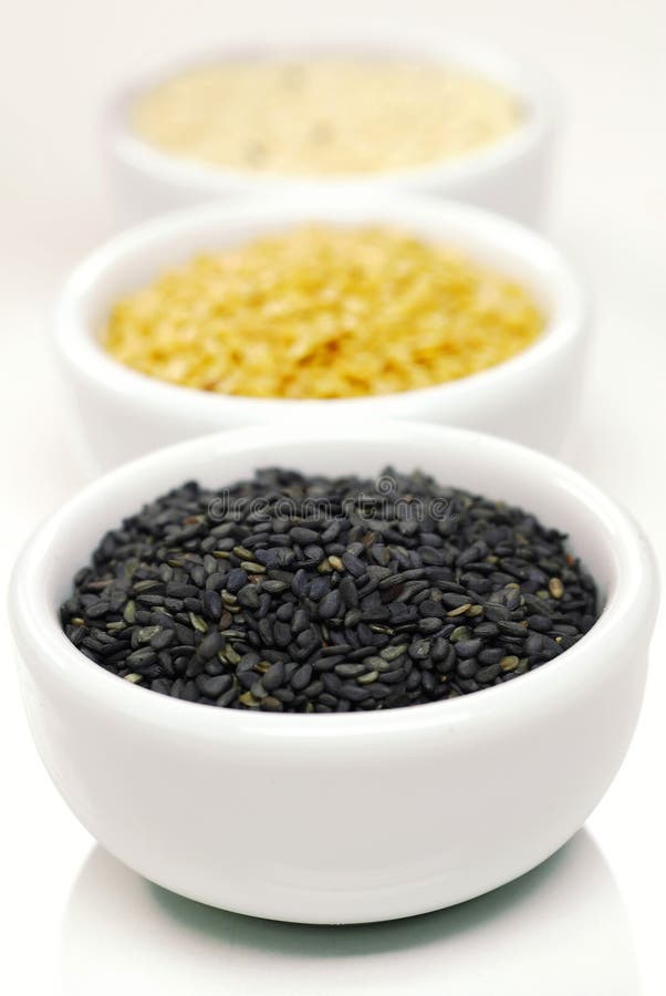 Types of sesame stock photo. Image of cuisine, scoop - 93126440