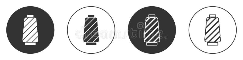 Set Sewing Thread on Spool, , Textile Fabric Roll and Machine Icon ...