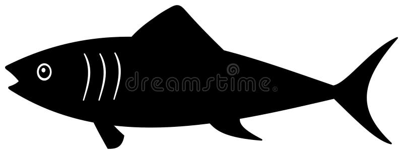 A black shadow fish stock illustration. Illustration of lake - 42794488