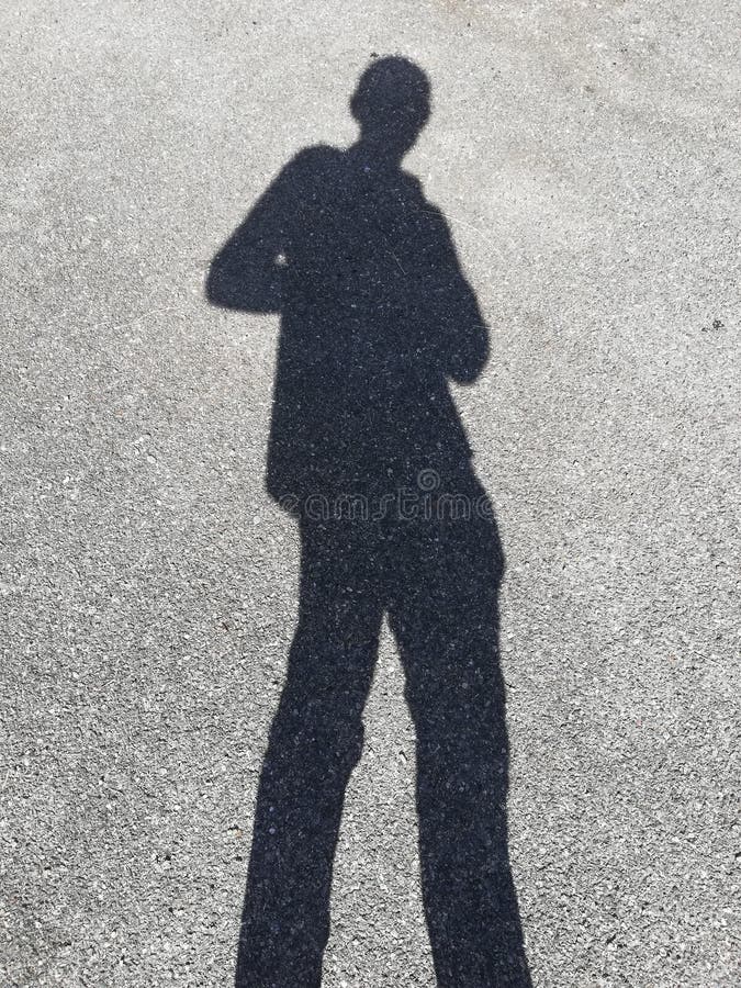 Black Shadow of a Man Walking4 Stock Image - Image of view, sunny ...