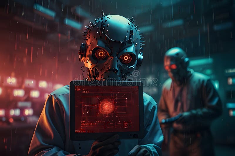 Hacker Vs. Defense: a Black, Shadowy Figure of a Hacker Types Away at a ...