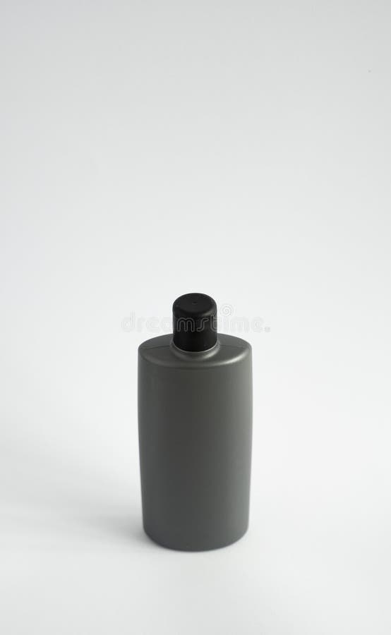 Black Shampoo Packaging Mockup. Vertical Empty Plastic Cosmetic Package ...