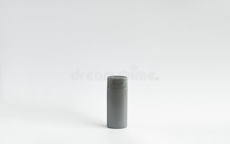 Black Shampoo Packaging Mockup. Vertical Empty Plastic Cosmetic Package ...