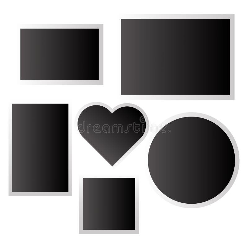 Black Shape Collection. Geometric Forms with Gradient Fill. Heart ...