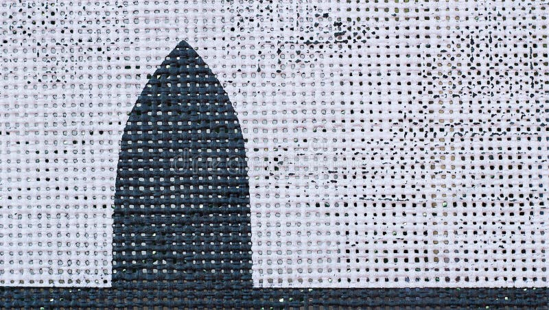 The Black Shape on Grating Background Texture Stock Image - Image of ...