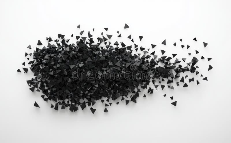 Black Shards Explode Violently in All Directions Against a Bright White ...