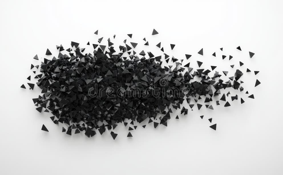 Black Shards Explode Violently in All Directions Against a Bright White ...