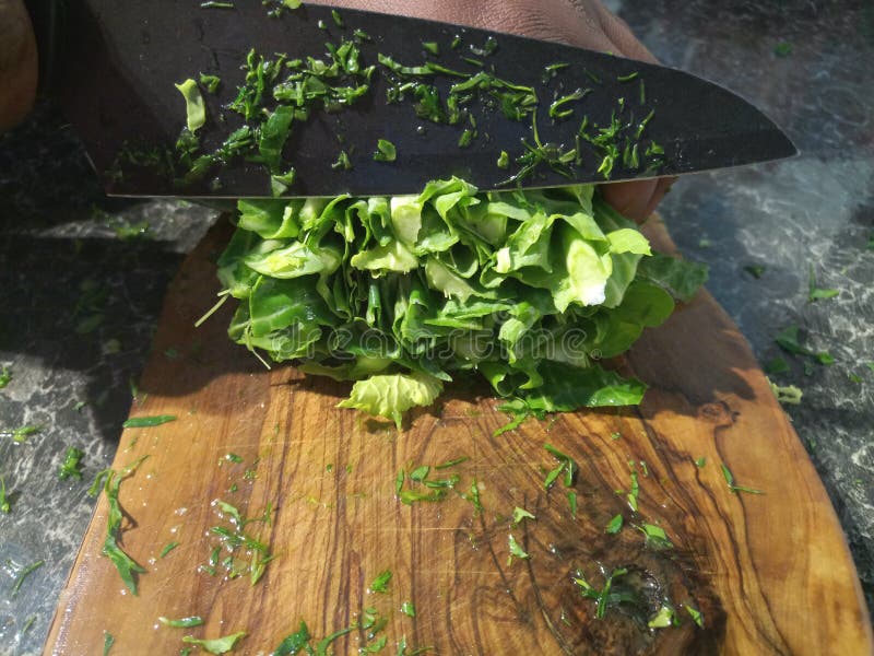 Black Sharp Chopping Organic Kale Stock Photo - Image of kale, black ...