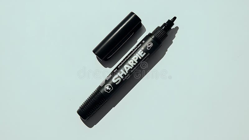 Black Sharpie Permanent Marker with Cap Stock Illustration ...