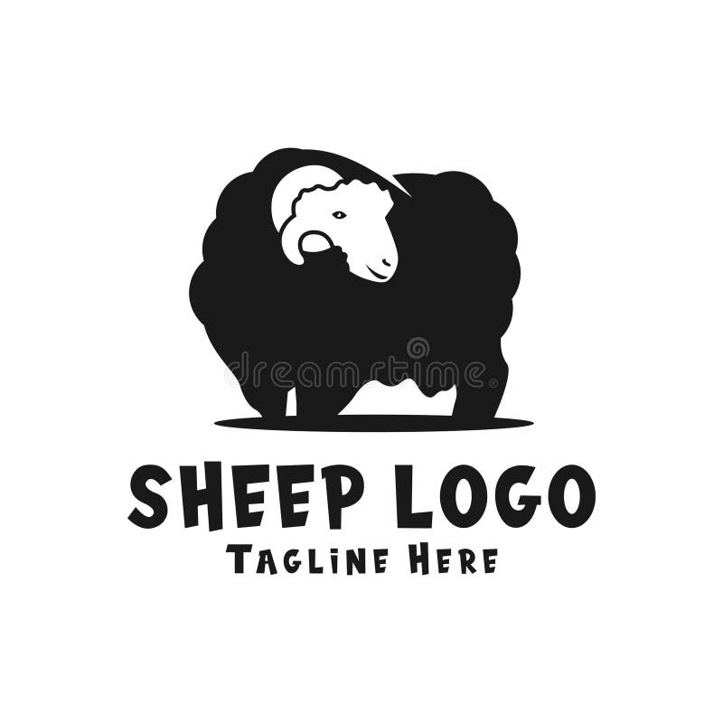 Black Sheep Illustration Logo Stock Illustration - Illustration of lamb ...