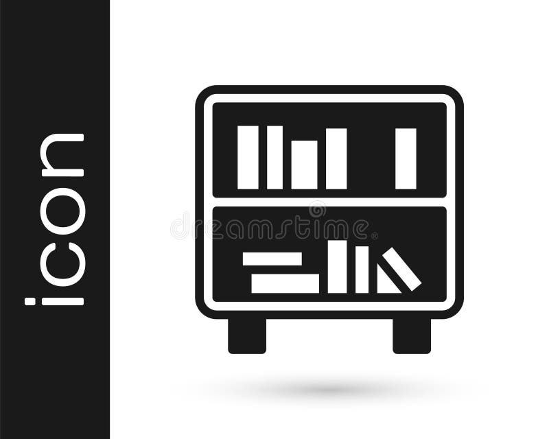 Book Shelves Black White Stock Illustrations – 641 Book Shelves Black ...