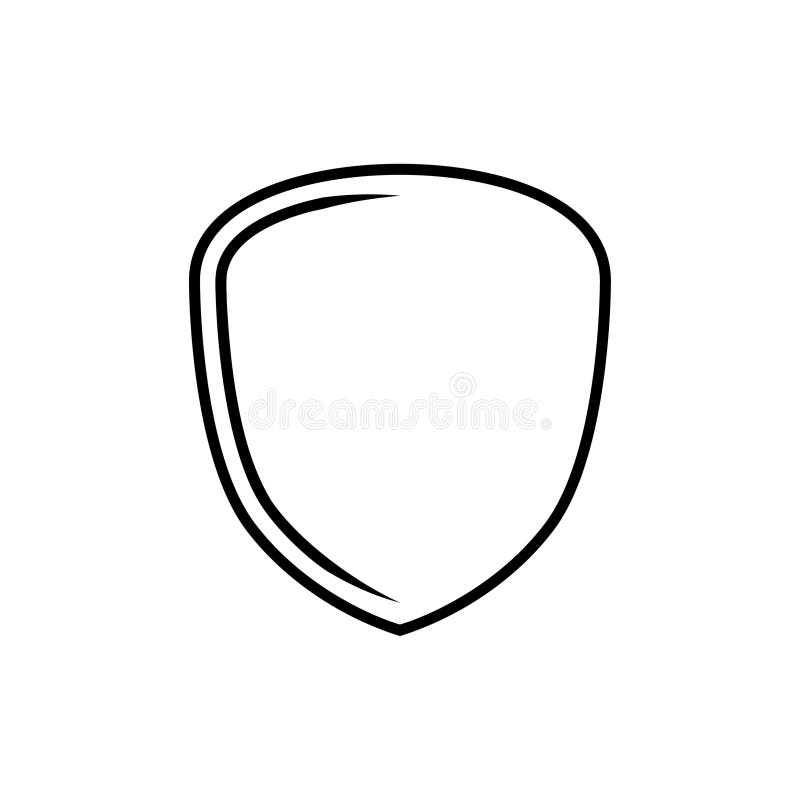 Emblem Shield Frame Logo. Vector Template Outline Sign of Protection ...