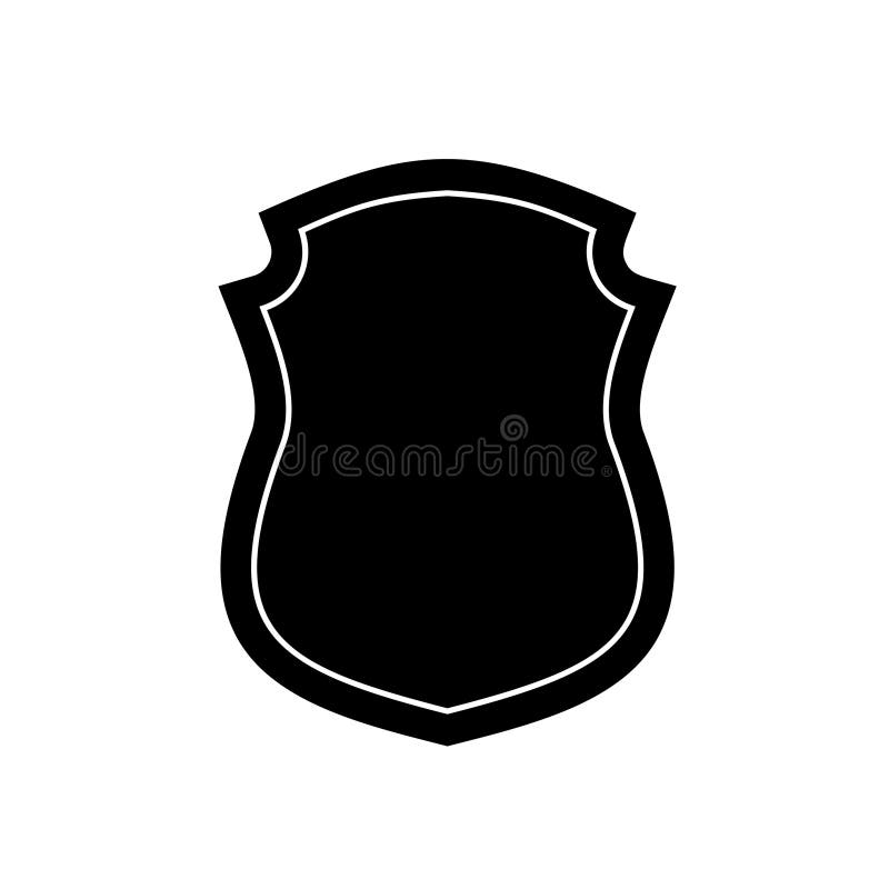 Black Silhouette Shield Frame Logo. Vector Template Sign of Protection ...
