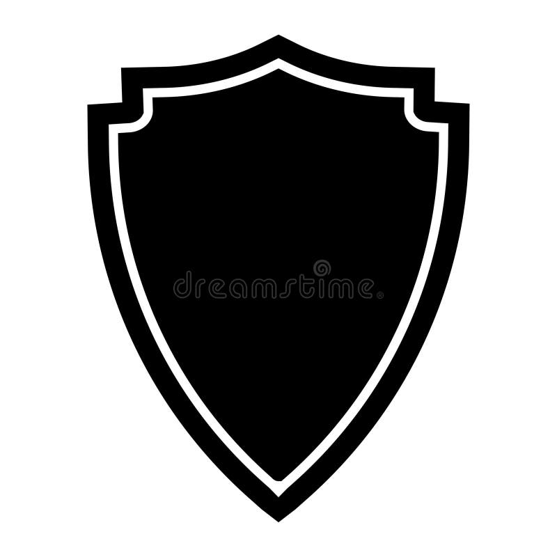 Black Shield Icon Illustration Design Stock Illustration - Illustration ...