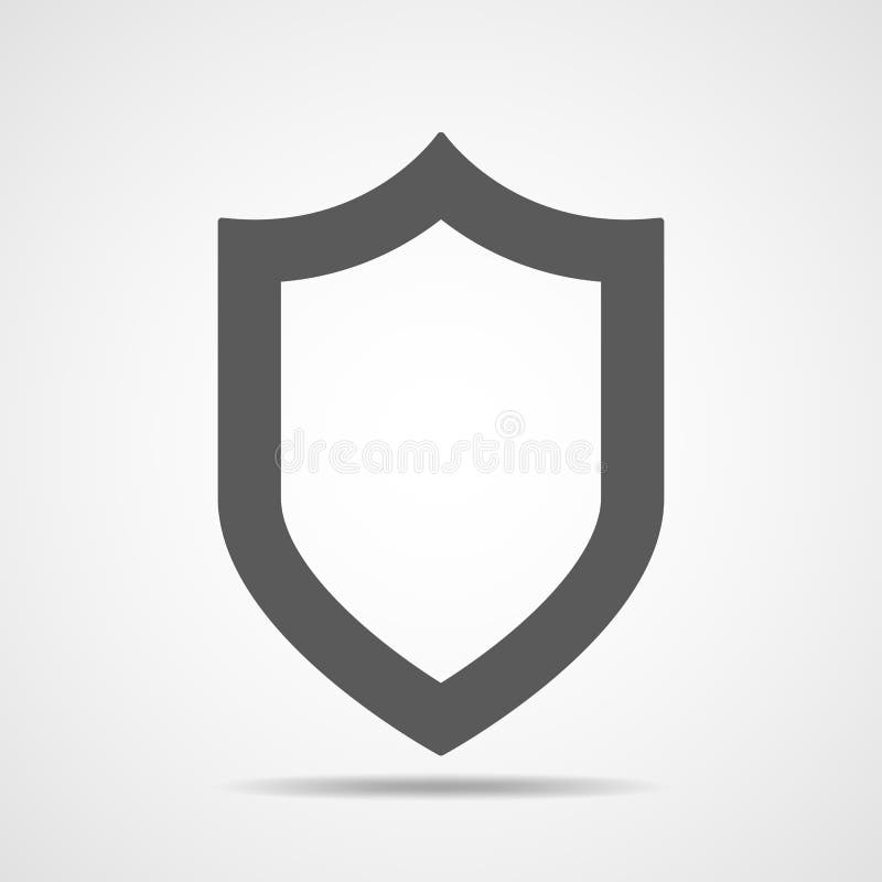 Gray Shield Icon. Vector Illustration. Stock Illustration ...