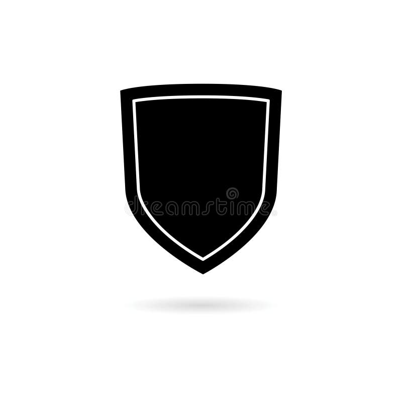 Black Shield Seal Frame Icon or Logo Stock Illustration - Illustration ...
