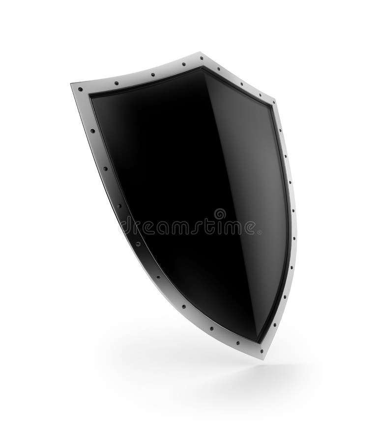 Black Shield Shiny Silver Border Stock Illustrations – 123 Black Shield ...