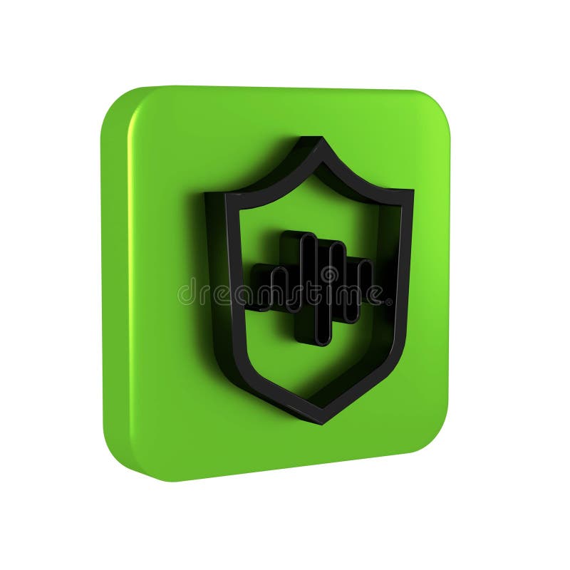 Black Shield Voice Recognition Icon Isolated on Transparent Background ...