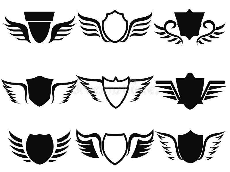 Shield With Wings Stock Vector Illustration Of Wings 7975822