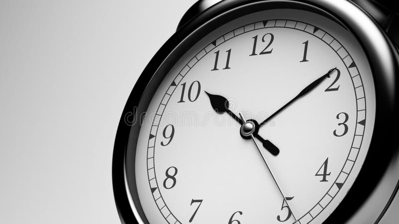 Black Shiny Clock stock illustration. Illustration of number - 45209782