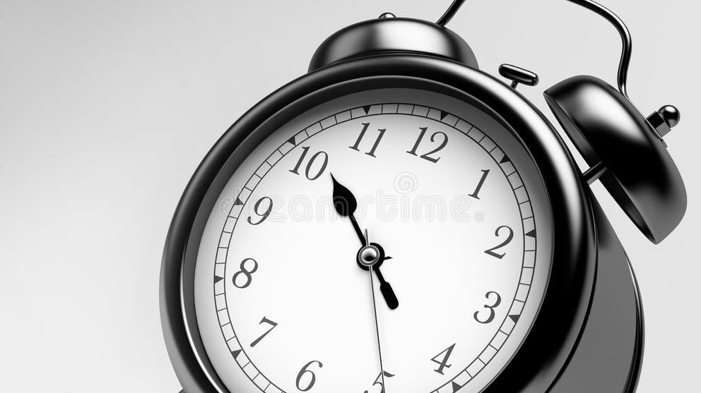 Black Shiny Clock stock illustration. Illustration of beat - 45209829