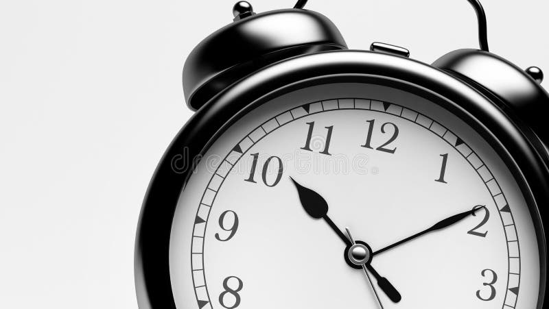 Black Shiny Clock stock illustration. Illustration of objects - 45209887