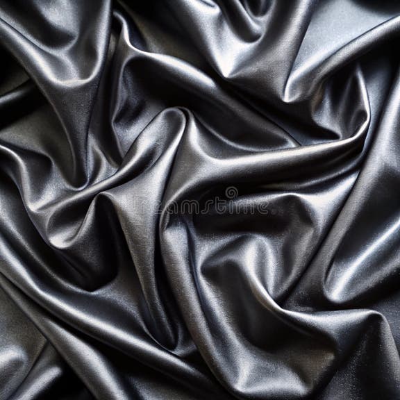 Black Shiny Fabric Texture, Luxurious Glossy Textile Background Stock ...