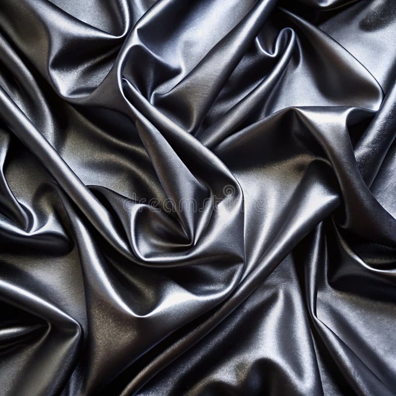 Black Shiny Fabric Texture, Luxurious Glossy Textile Background Stock ...