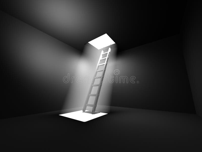 Black shiny ladder stock illustration. Illustration of dark - 33410444