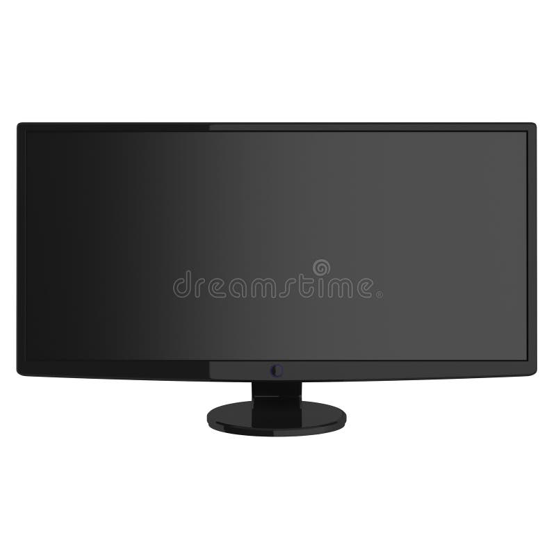 Black Shiny LCD Monitor with a Matte Screen Stock Image - Image of ...