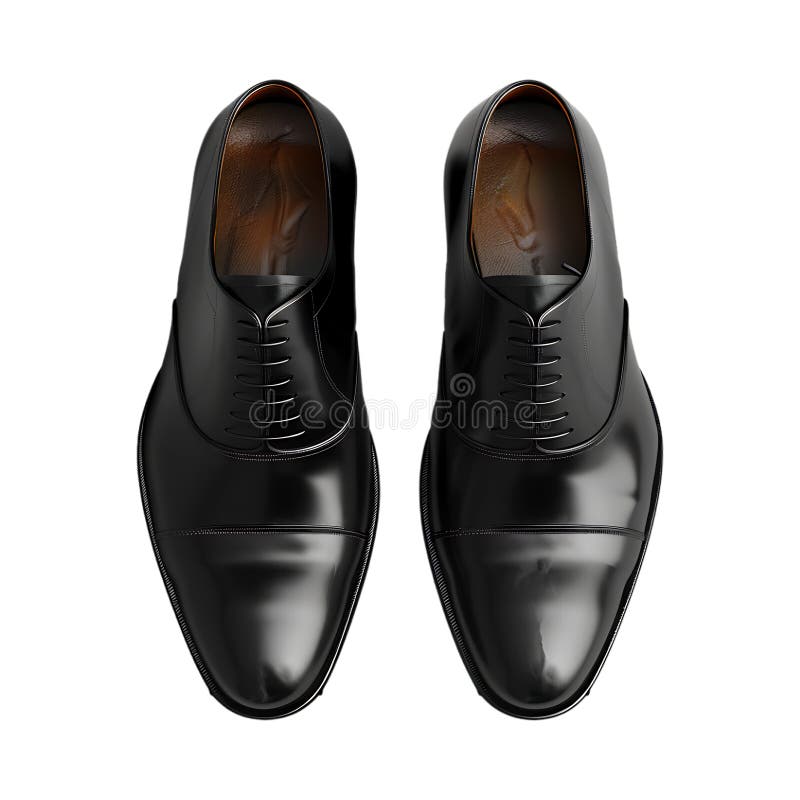 Black Shiny Leather Shoes on Transparent Background - Ai Generated ...