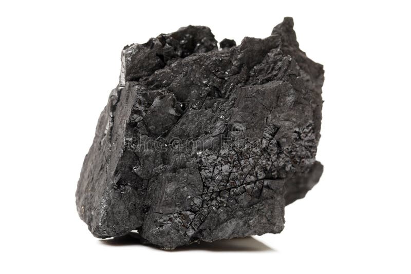 Black and Shiny Piece of Coal Stock Image - Image of electricity ...