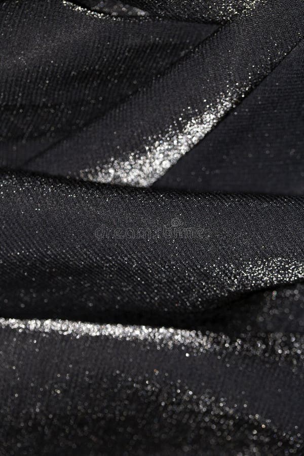 Black Shiny Velvet Style Fabric Material Close Up Flowing Stock Photo ...