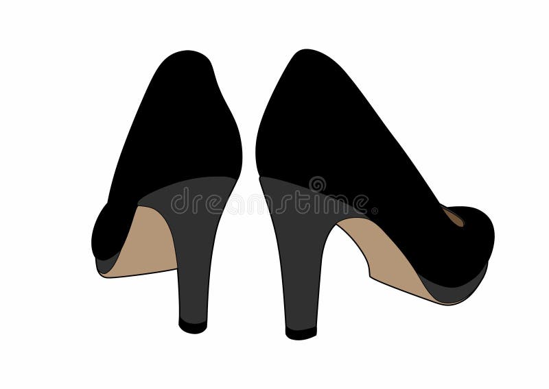 Black shoes back stock vector. Illustration of black - 101477295
