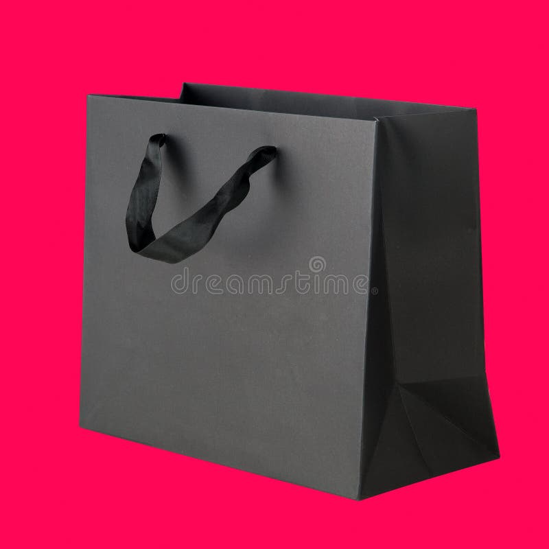 Black shopping bag. stock photo. Image of copy, present - 26242656