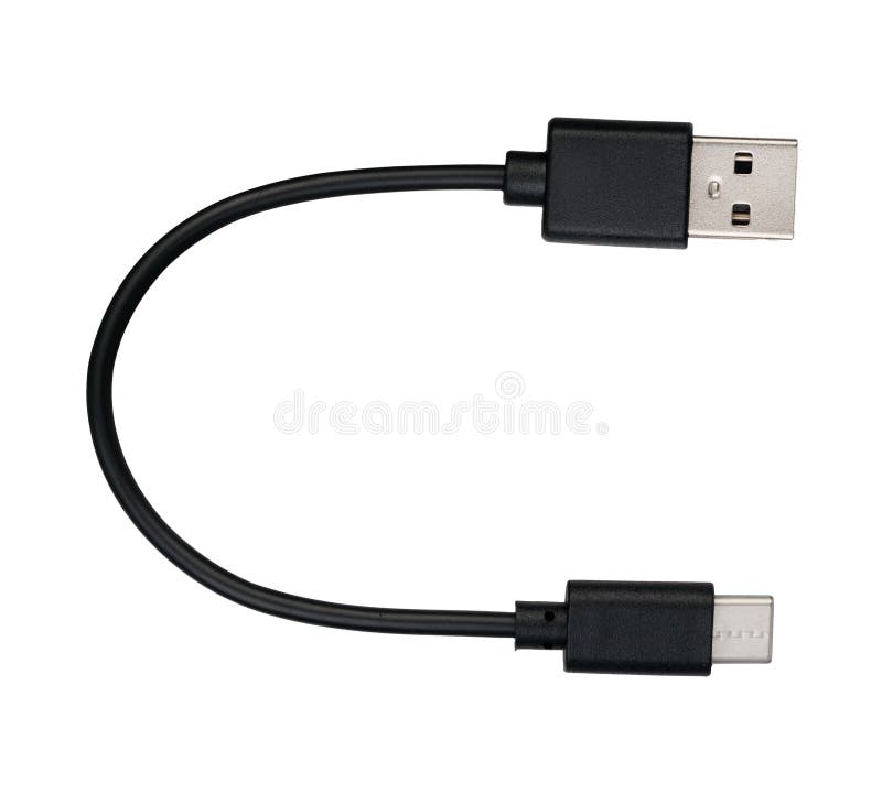Short USB To USB-C Adapter Cable Stock Photo - Image of usbc, accessory ...