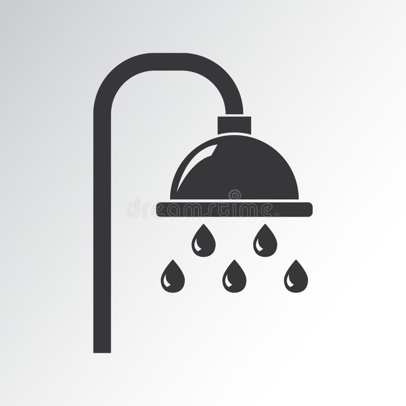 Black Shower Icon. Vector Illustration Stock Illustration ...