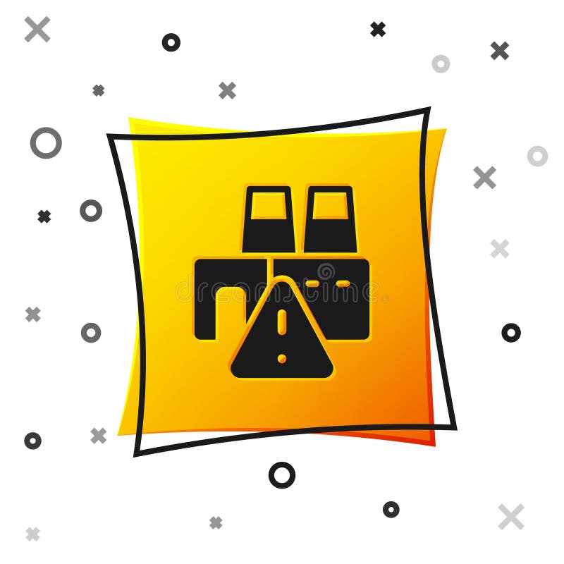 Black Shutdown of Factory Icon Isolated on White Background. Industrial ...