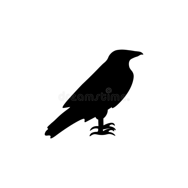 Icon, Raven Head, Vector Illustration Stock Vector - Illustration of ...