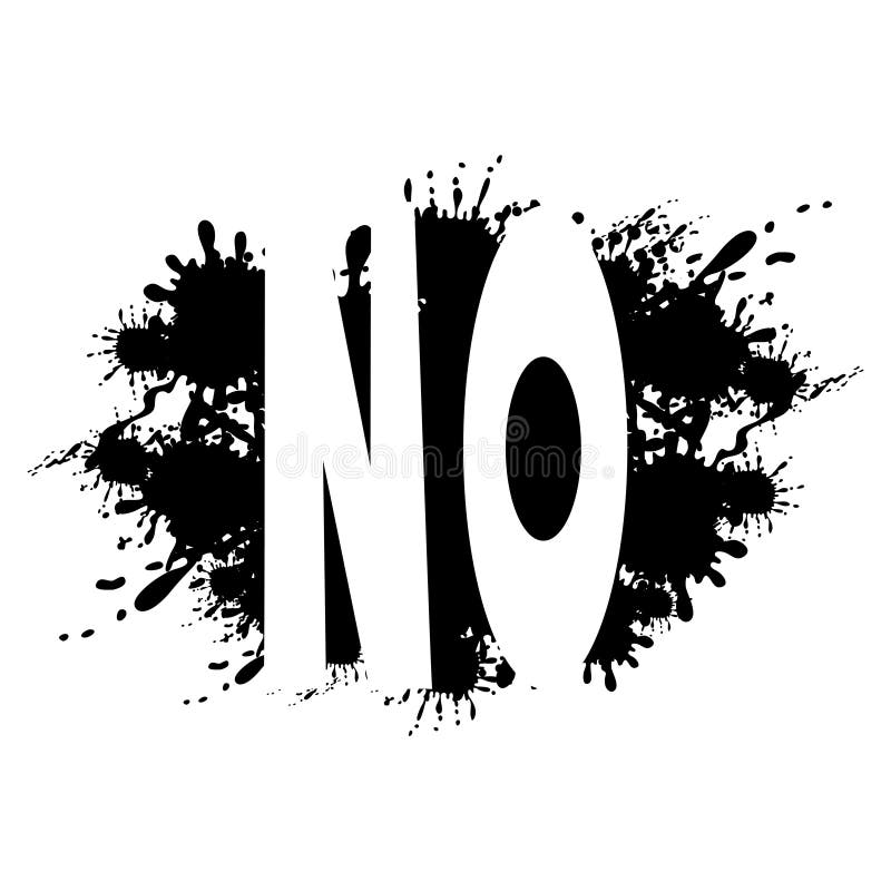 Black sign no. stock vector. Illustration of design, blotch - 97534382