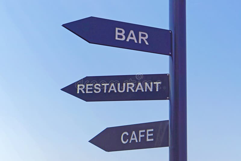 Bar arrows stock photo. Image of cafe, directions, pole - 197404922