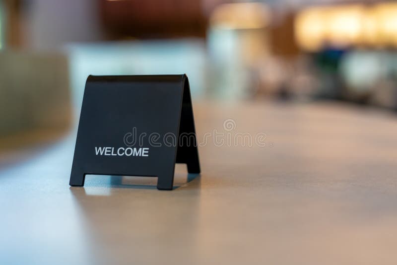 Black Sign There is a Message Saying Welcome with a Copy Space is ...