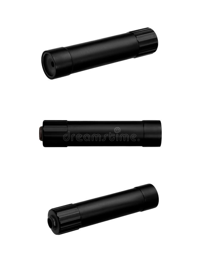 Black Silencer for Weapons. Suppressor that is at the End of an Assault ...