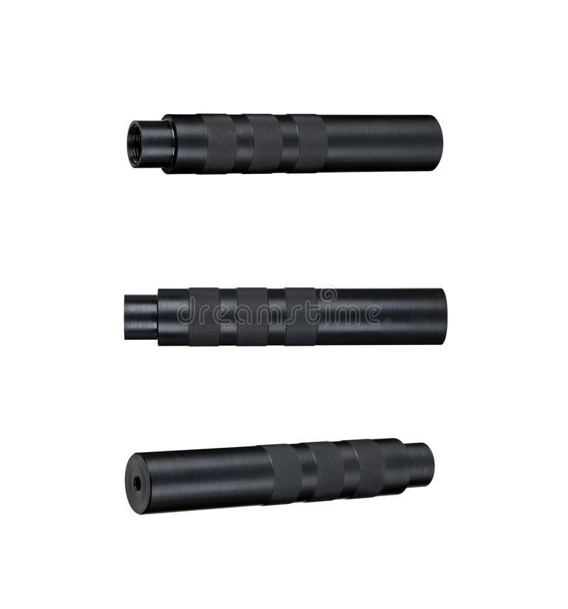 Black Silencer for Weapons. Suppressor that is at the End of an Assault ...