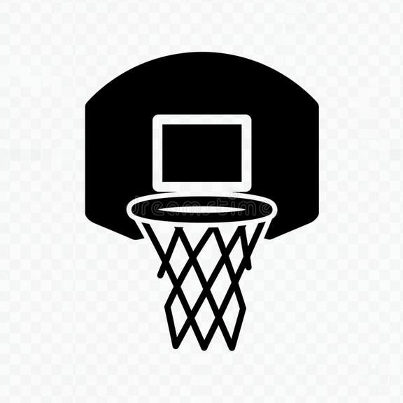 Black Silhouette of a Basketball Hoop and Backboard Stock Illustration ...