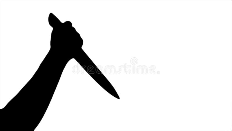 Silhouette of Man Stabbing Victim Stock Vector - Illustration of victim ...
